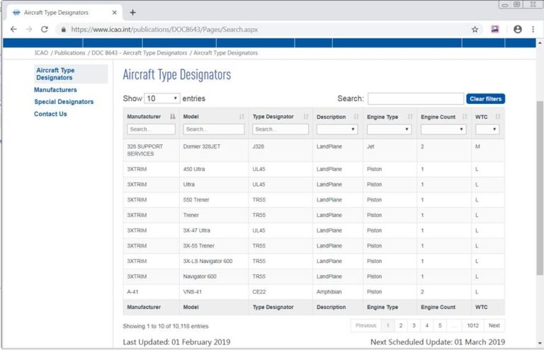 Introducing ICAO's Aircraft Type Designator on-line website - Uniting ...